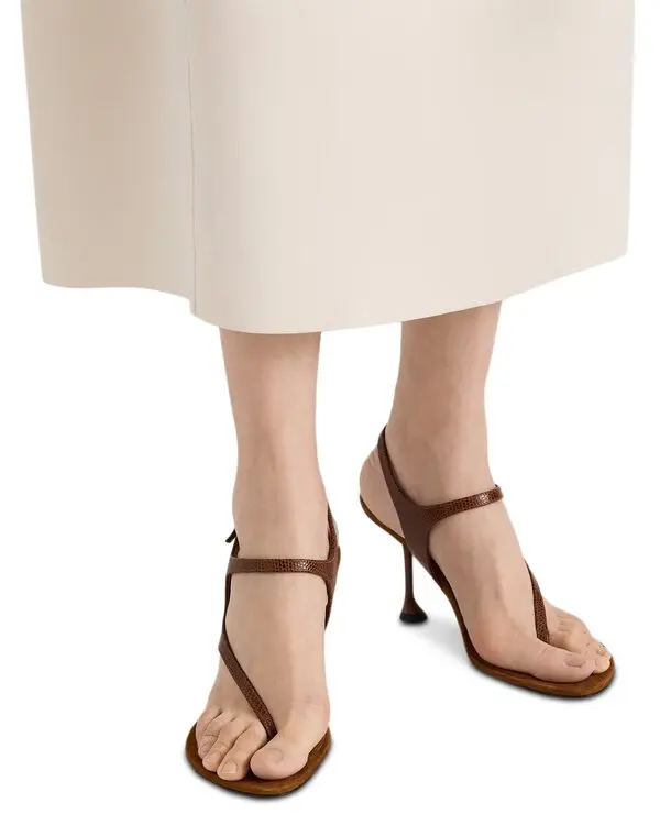 Proenza Schouler Tee 85 Embossed Leather Thong Sandals