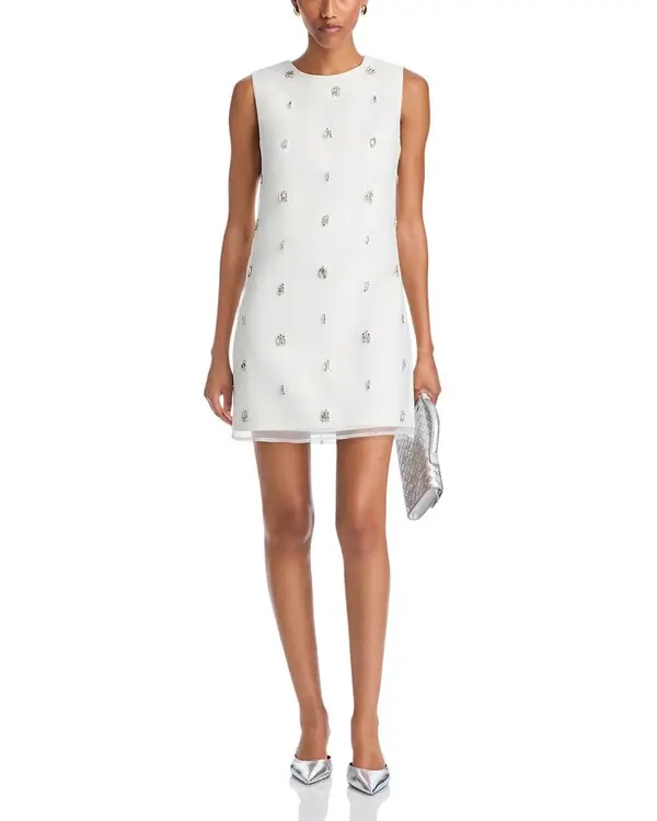 MILLY Ivette Embellished Mini Dress