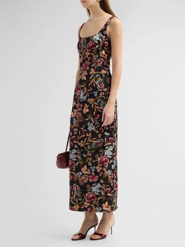 Hemant & Nandita Floral Embroidered Maxi Dress