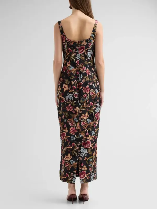 Hemant & Nandita Floral Embroidered Maxi Dress