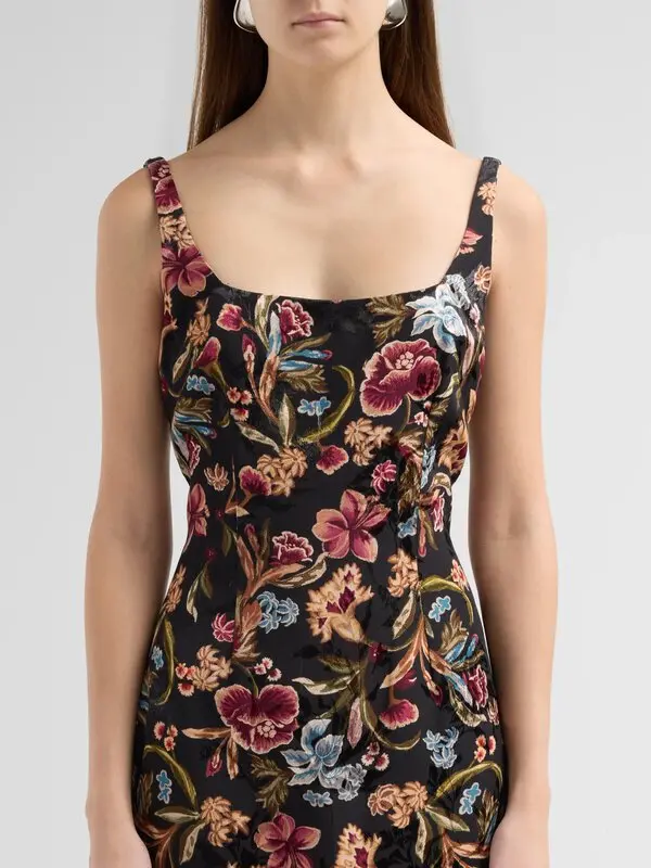 Hemant & Nandita Floral Embroidered Maxi Dress