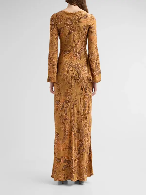 Hemant & Nandita Paisley Column Maxi Dress