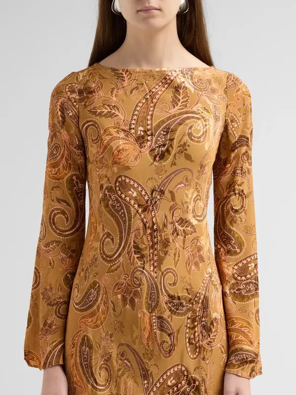 Hemant & Nandita Paisley Column Maxi Dress