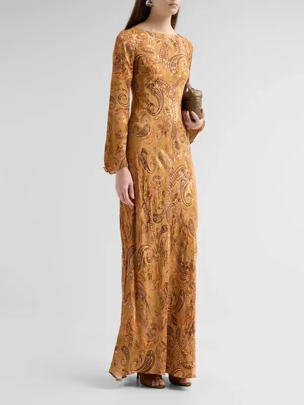 Hemant & Nandita Paisley Column Maxi Dress