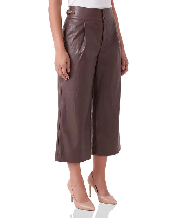 Bagatelle Faux Leather High Rise Crop Pants