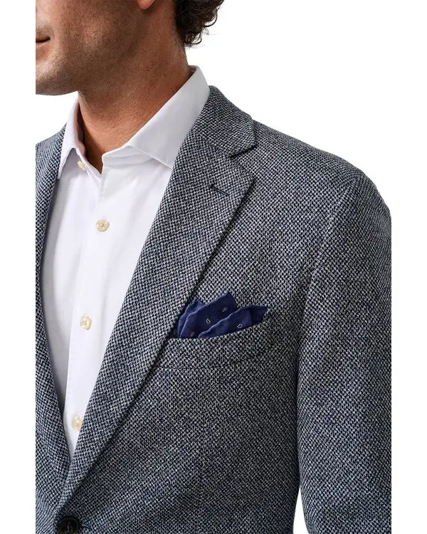 David Donahue Jackson Donegal Cotton Blend Knit Soft Coat