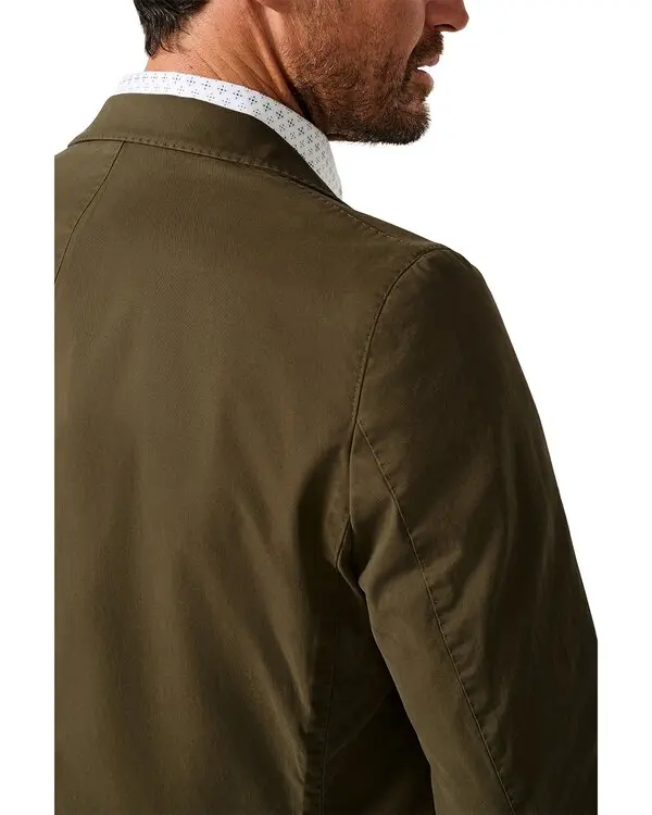 David Donahue Jackson Cotton Blend Soft Coat - Olive
