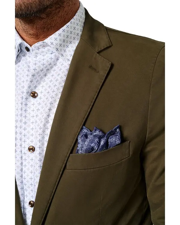 David Donahue Jackson Cotton Blend Soft Coat - Olive