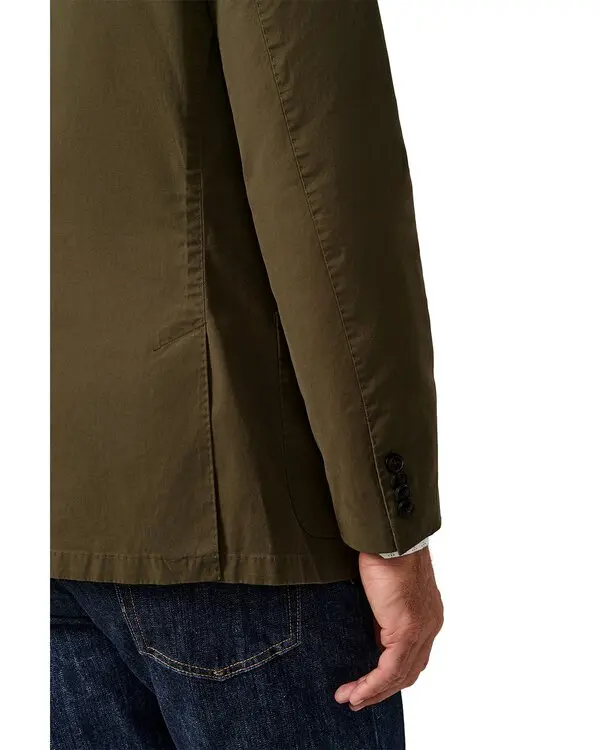 David Donahue Jackson Cotton Blend Soft Coat - Olive