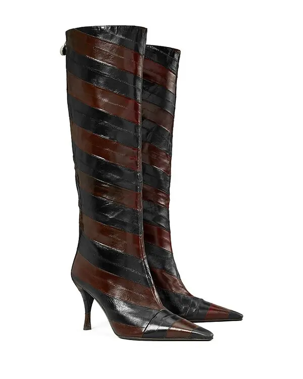 Tory Burch Charlie Leather Knee High Boots