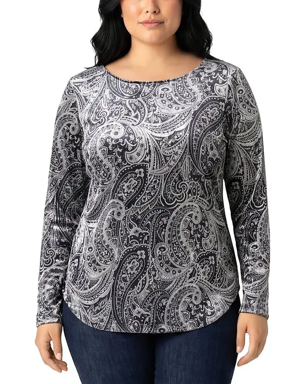 Karen Kane Velvet Shirttail Top