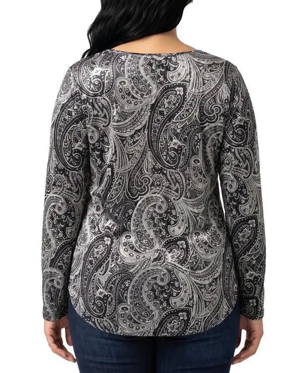 Karen Kane Velvet Shirttail Top