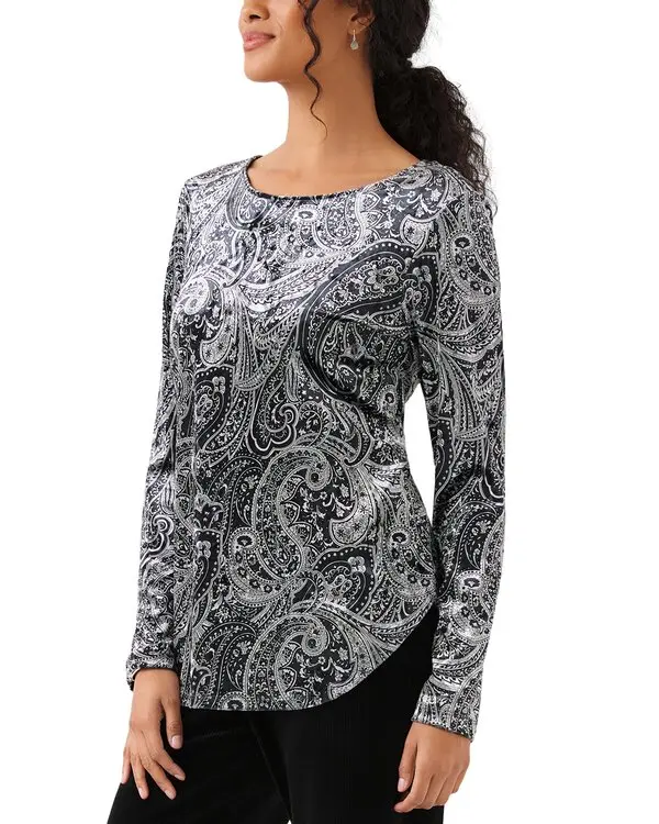 Karen Kane Velvet Shirttail Top