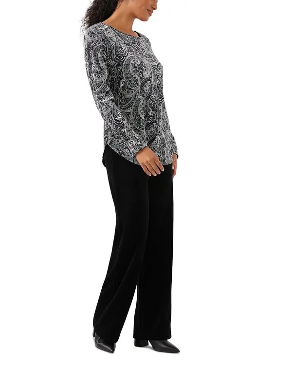 Karen Kane Velvet Shirttail Top