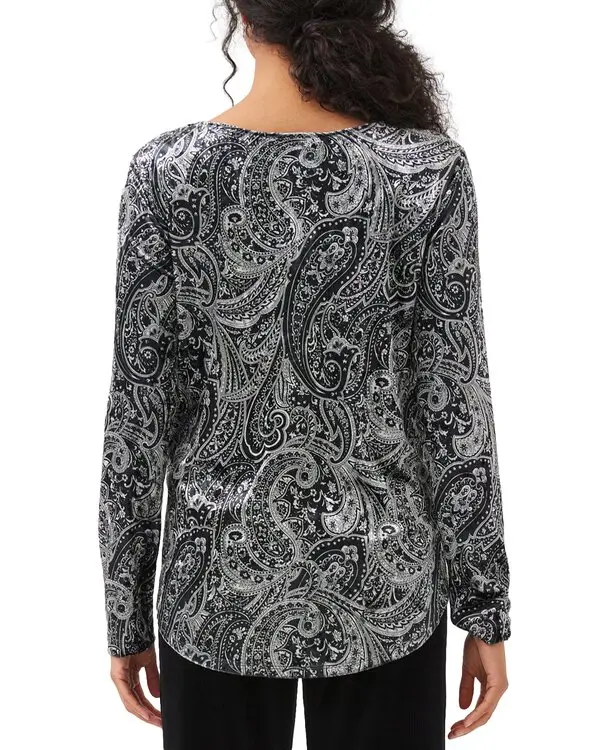 Karen Kane Petite Velvet Shirttail Top