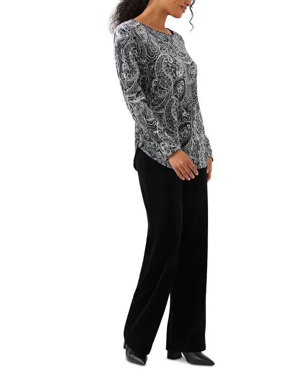 Karen Kane Petite Velvet Shirttail Top
