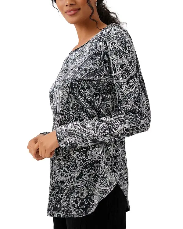 Karen Kane Petite Velvet Shirttail Top