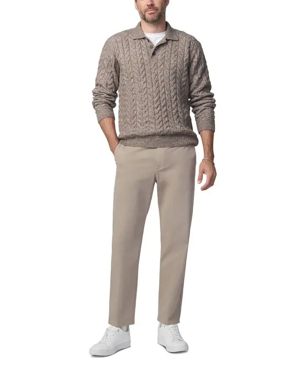 Joe's Jeans Cable Knit Long Sleeve Polo Sweater