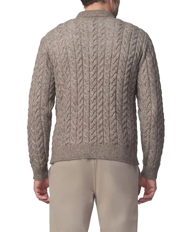 Joe's Jeans Cable Knit Long Sleeve Polo Sweater