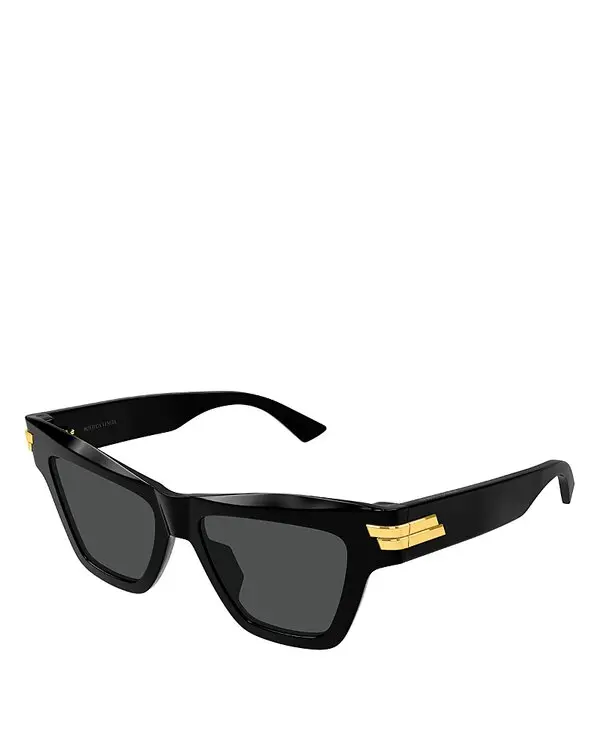 Bottega Veneta Mitre Cat Eye Sunglasses, 53mm - Black