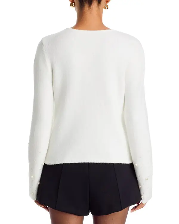 Aqua Embellished Crewneck Sweater Exclusive
