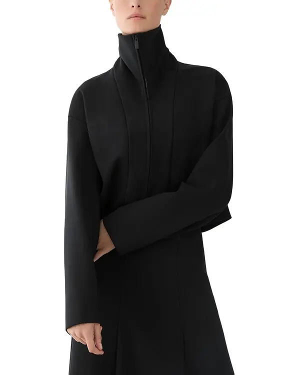 Lafayette 148 New York Oversized Collar Cropped Jacket