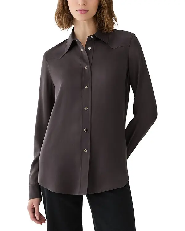 Lafayette 148 New York Western Silk Blouse
