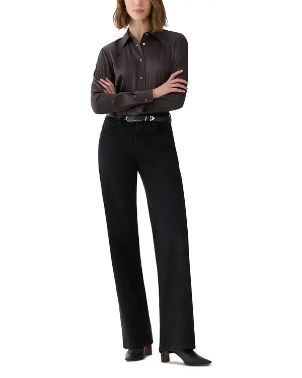 Lafayette 148 New York Western Silk Blouse