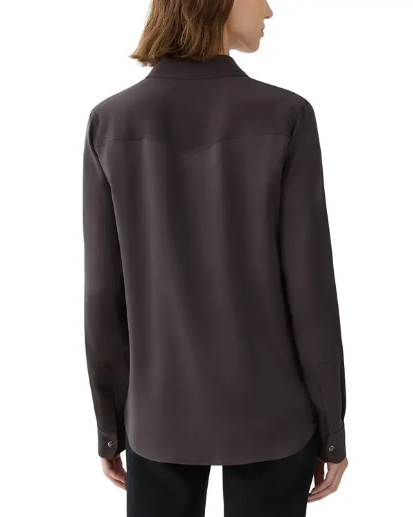 Lafayette 148 New York Western Silk Blouse