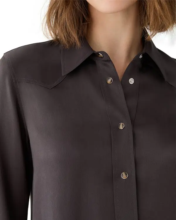 Lafayette 148 New York Western Silk Blouse