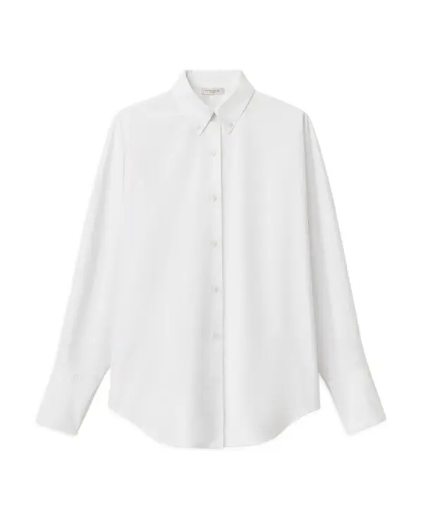 Lafayette 148 New York Oversized Rounded Sleeve Cotton Shirt