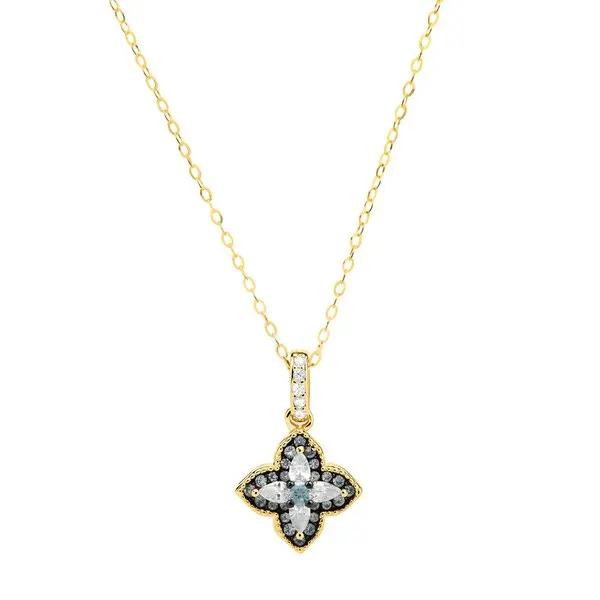 KYLIE HARPER London Blue Clover Drop Pendant