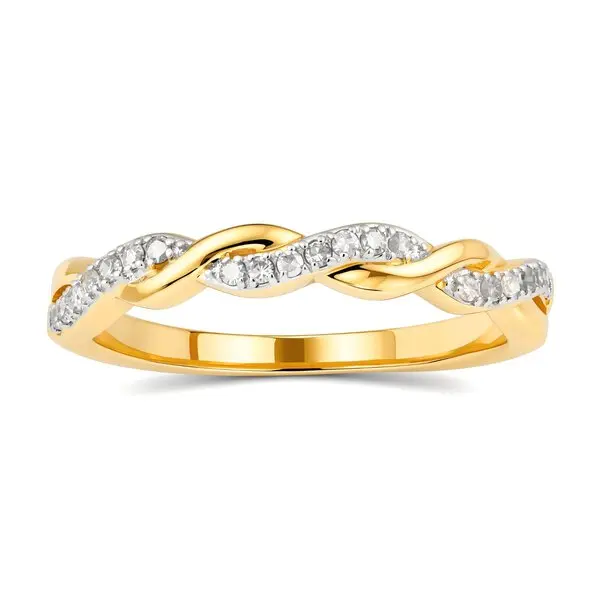 KYLIE HARPER Swirling Diamond Band Ring 1/10 Tdw