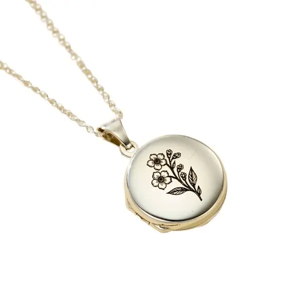 POSH TOTTY DESIGNS Sterling Forget Me Knot Locket Necklace - Silver