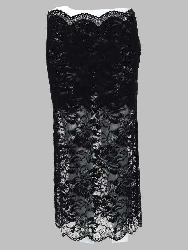 Rabanne Ribbed Knit Mini Skirt - Black