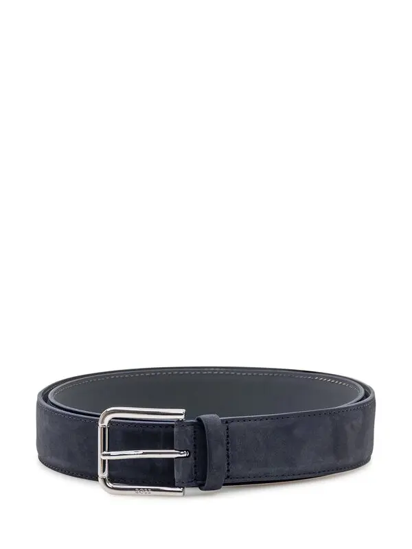 BOSS Navya Leather Belt With 35mm Buckle Detail