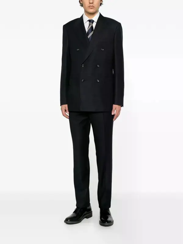 Canali Check-pattern Double-breasted Suit
