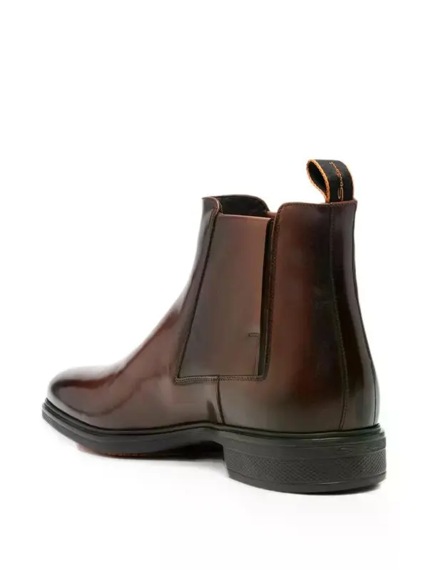 Santoni Almond-toe Chelsea Boots