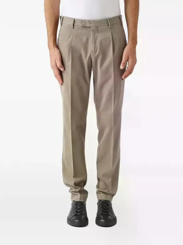 PT TORINO Master Pleated Pressed-crease Tailored Trousers