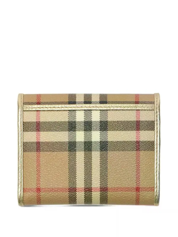 Burberry Small Check Folding Wallet - Neutrals