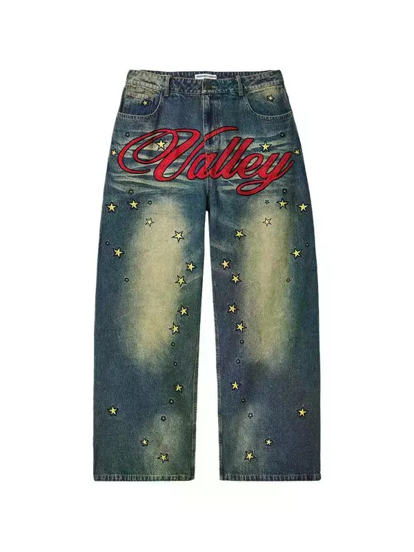 VALE FOREVER Cosmo Embroidered-star Jeans
