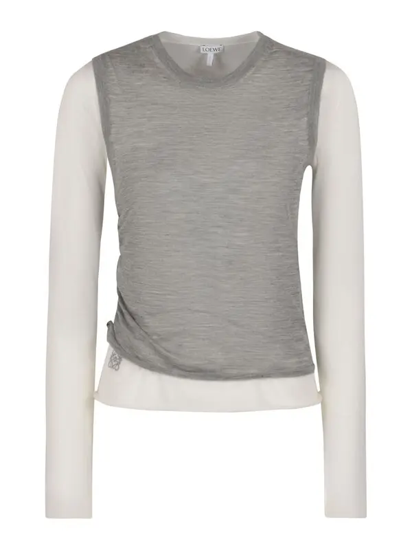 Loewe Draped Sweater - Grey