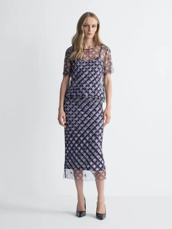 Diane Von Furstenberg Florine Tulle Shirt