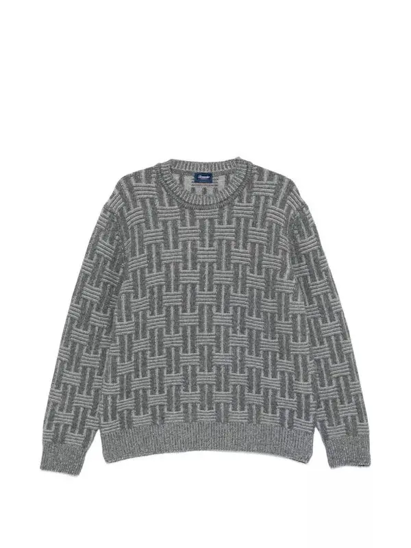 DRUMOHR Basket-weave Crew-neck Sweater - Grey