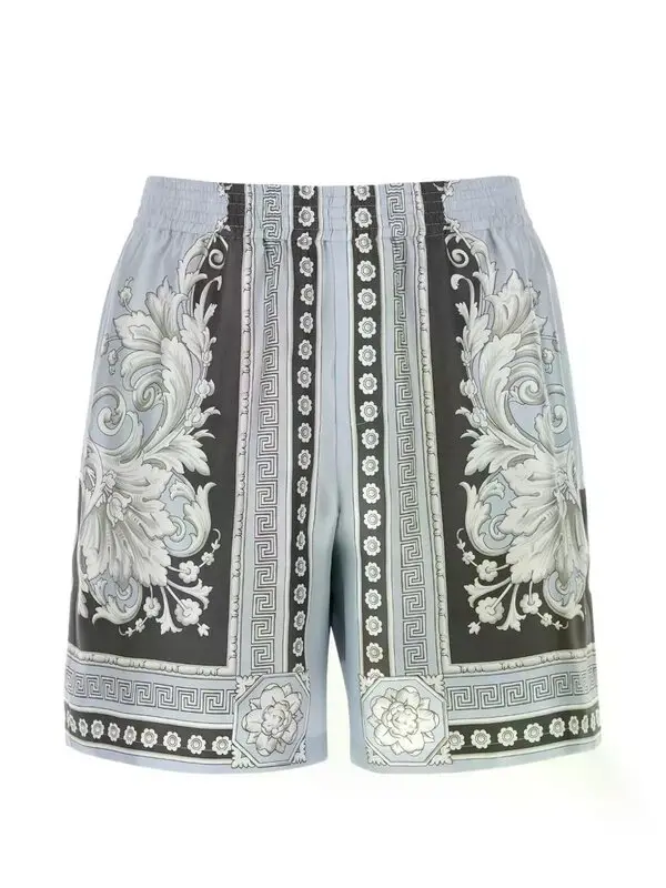 Versace Printed Silk Twill Shorts