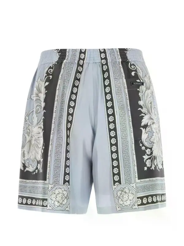 Versace Printed Silk Twill Shorts