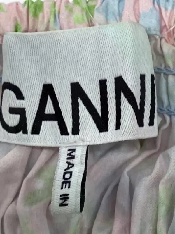 GANNI Floral-print Smocked Dress