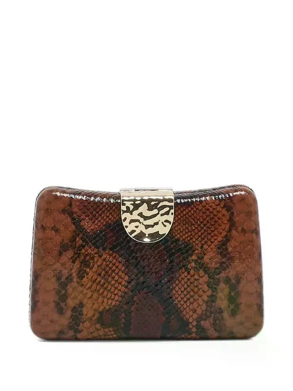 TWENTY FOURHAITCH Oleria Snake-effect Clutch Bag