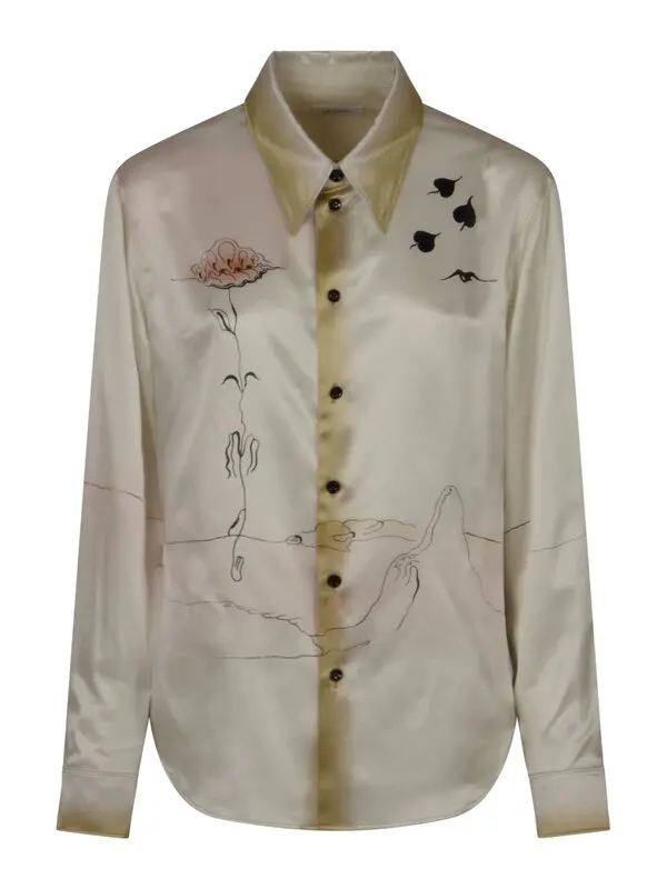 LEMAIRE Pointed Collar Shirt - Gold