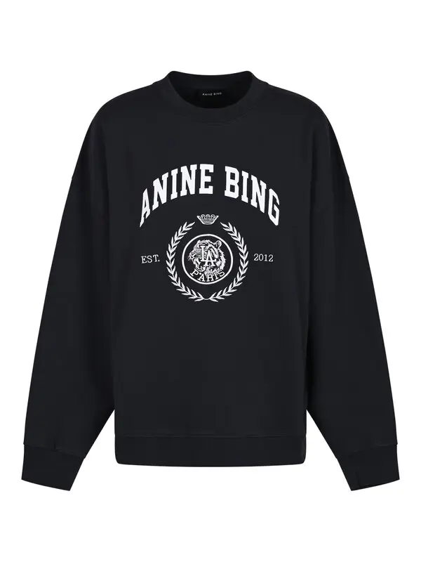 ANINE BING Miles Sweatshirt Collegiate Vintage - Black
